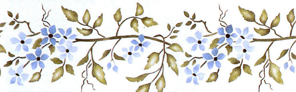 small flower border stencil